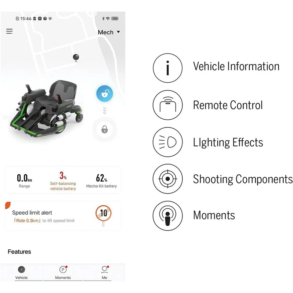 Segway Ninebot Mecha Kit Human - Body Sensor in Joystick Mobile App ...