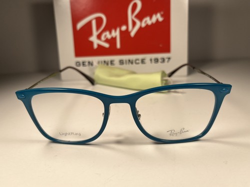 NEW Ray Ban 7086 Aqua Blue & Gray 5640 Eyeglasses LightRay Frames 51/18 ...