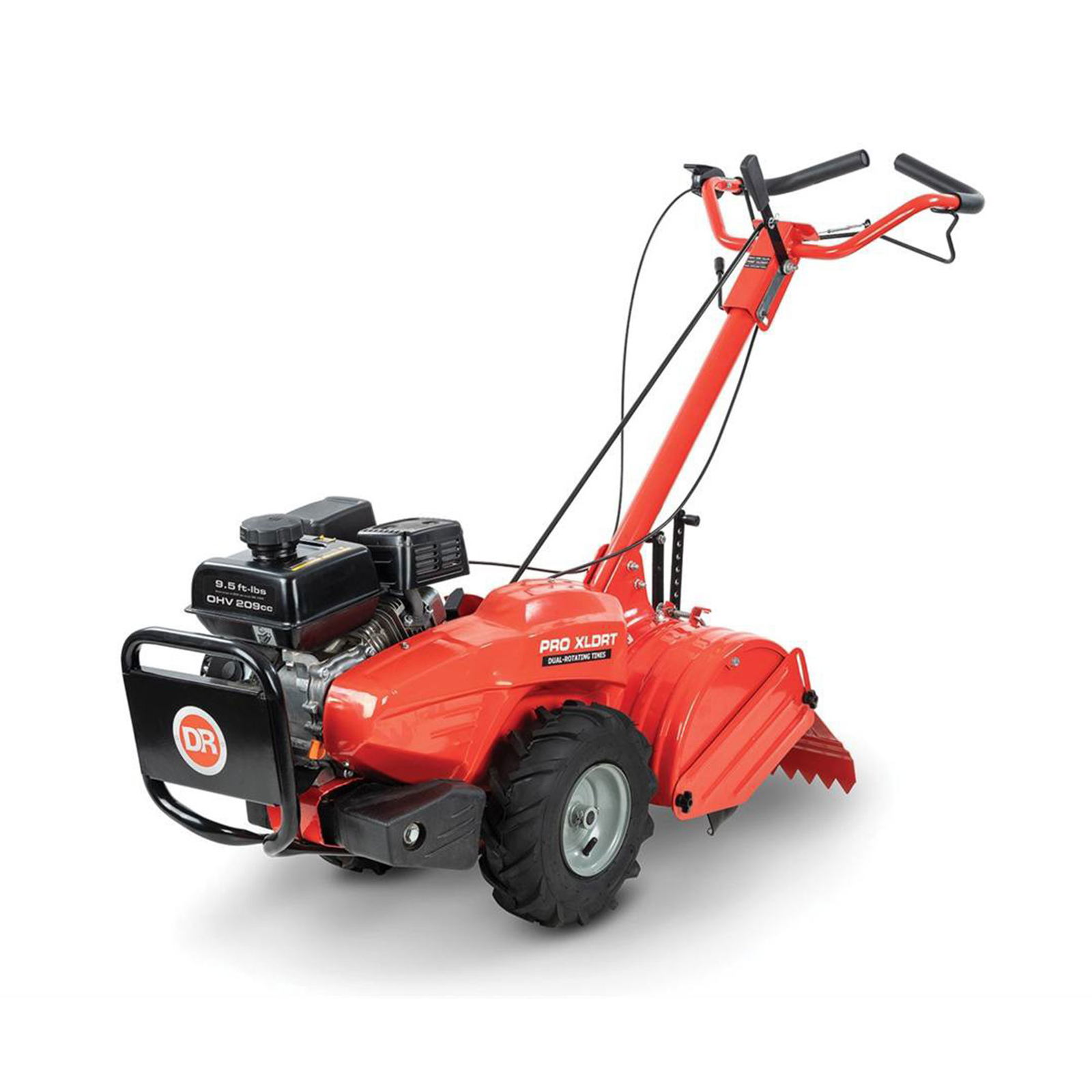 DR 11 Inch Rear Tine Walk Behind Rototiller Tiller with Counter ...