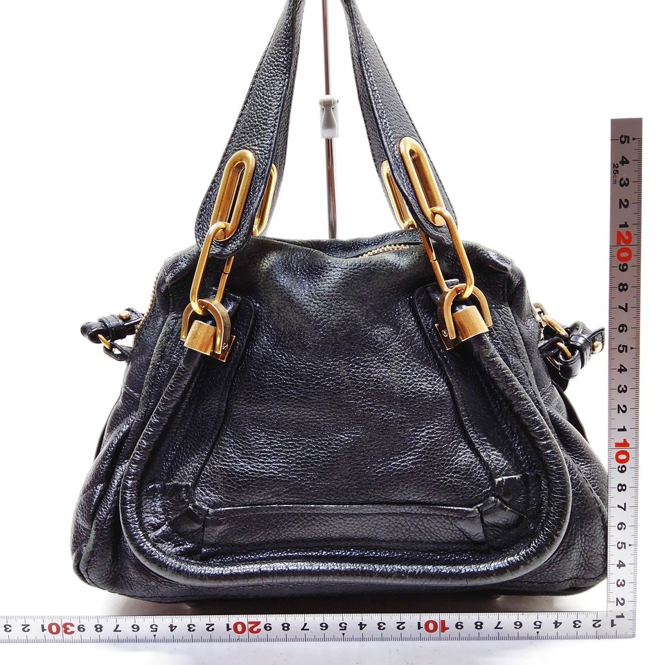 NO US TARIFF Chloe Hand Bag Black Leather 5505442 | eBay