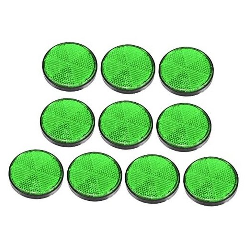 10 Pcs Round Stick-on Safety Spoke Reflective Self Adhesive Reflector ...