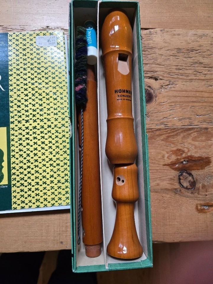 VINTAGE HOHNER F-ALTO RECORDER WITH INSTRUCTIONS AND MUSIC BOOK | eBay