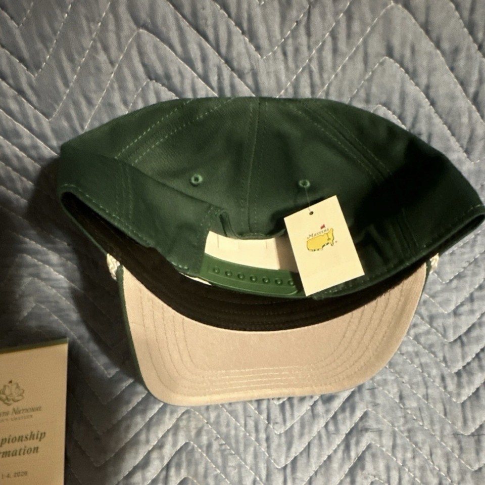 Masters Amen Corner Green Adjustable Golf Hat Logo Rope | eBay