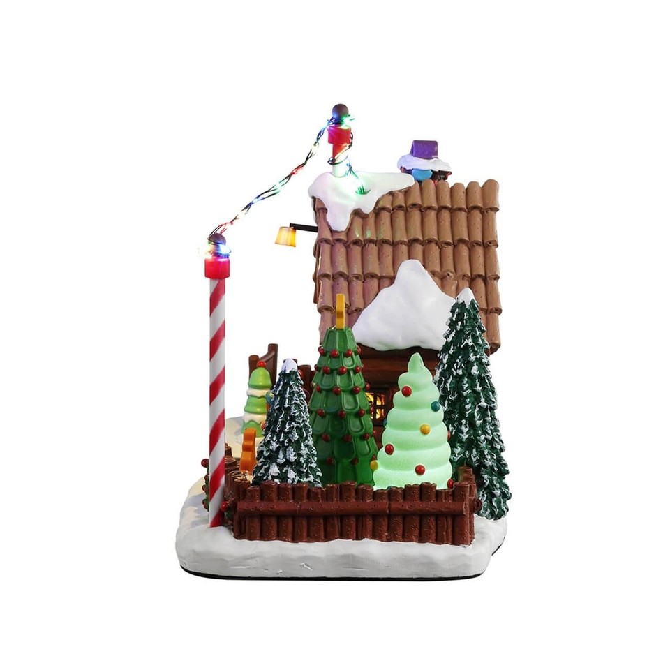 Lemax Sugar N Spice Village Lous Tree Farm With Colored Lights ...