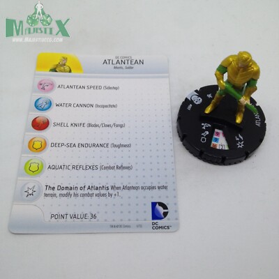 Heroclix Justice League: Trinity War set Atlantean #007 Common figure w ...