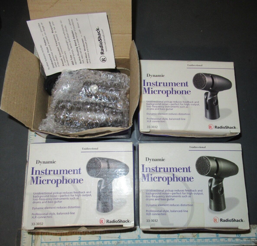 4 NEW OLD STOCK RADIO SHACK Unidirectional Condenser Instrument ...