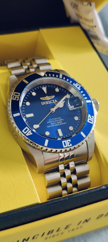 Invicta Men's Watch Pro Diver Automatic Blue Dial Silver Tone Bracelet ...