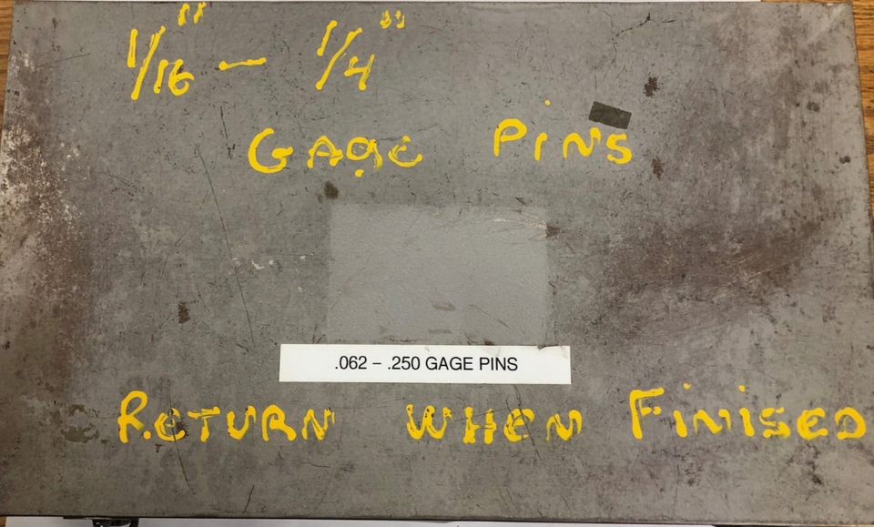Carr Lane CL-1G MINUS .061-.250" Pin Gage Set (193 Pins) | eBay
