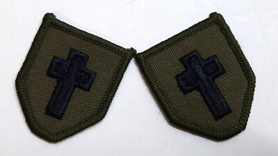 RAChD Collar Badges Royal Army Chaplains' Department Green Combat Dress ...
