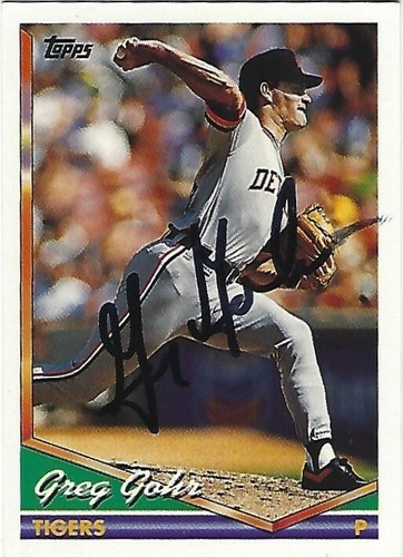 Autographed/Signed 1994 Topps #711 Greg Gohr Detroit Tigers | eBay