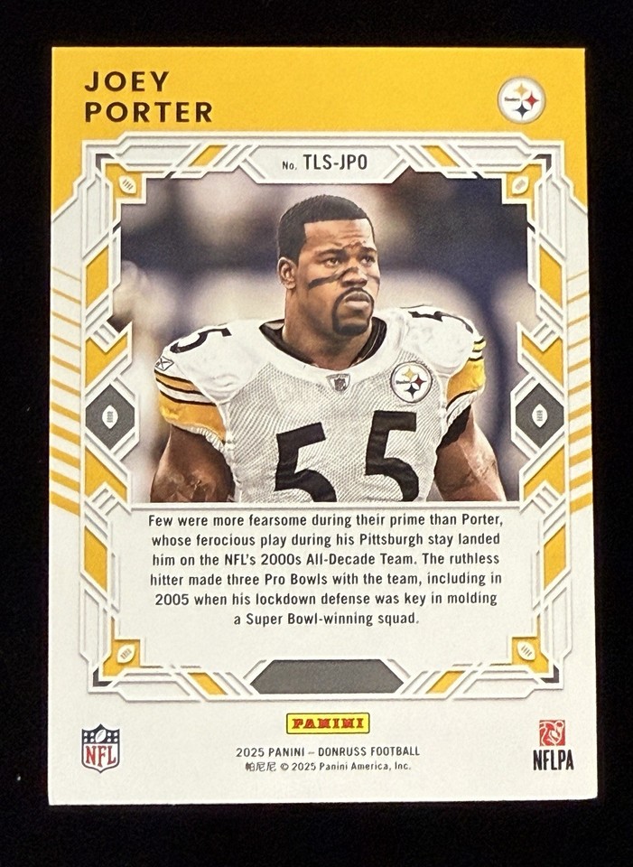 Joey Porter - 2025 Panini Donruss #TLS-JPO - Legend Series - Pittsburgh ...