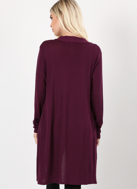 NEW Plus Size Open Front Long Duster Cardigan Sweater w/Side Pockets-XL ...