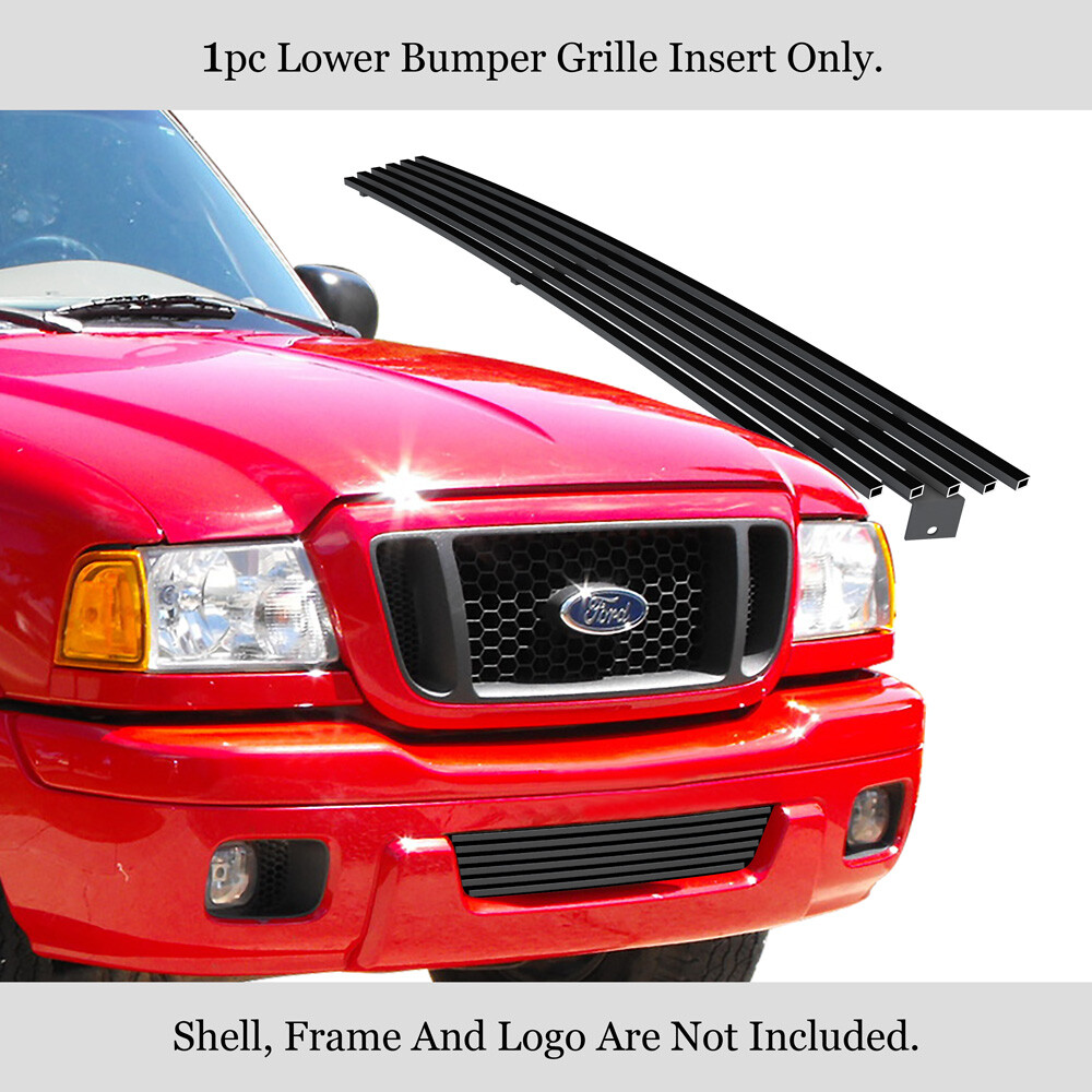 Fits 2004-2005 Ford Ranger Lower Bumper Stainless Black Billet Grille ...