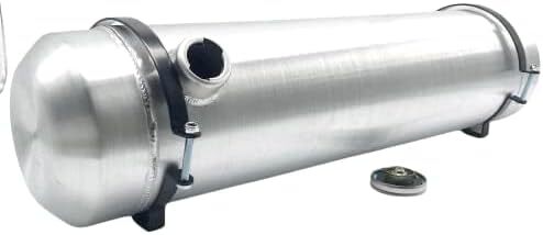 Round Fuel Tank Cell w/Baffle 7 Gallon 8''x33'' 3/8'' NPT Aluminum Spun ...