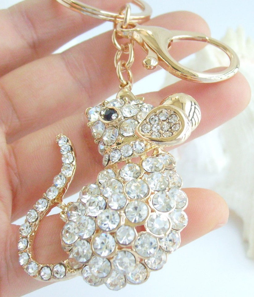 Austrian Crystal Animal 1.97" Mouse Rat Keychain Pendant K03276 | eBay
