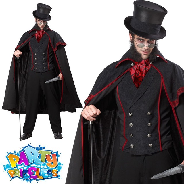Mens Jack The Ripper Victorian London Halloween Fancy Dress Costume ...