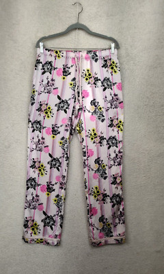 Victoria Secret Women Pants Medium Pink Floral 100% Polyester ...