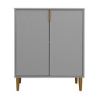 Console Table Storage Cabinet Carved Pattern Door Panel with 2 Doors ...