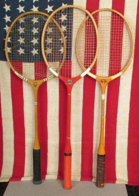 Vintage Wood Badminton Racquets 3 Slazenger/Hilton/Signature Antique ...