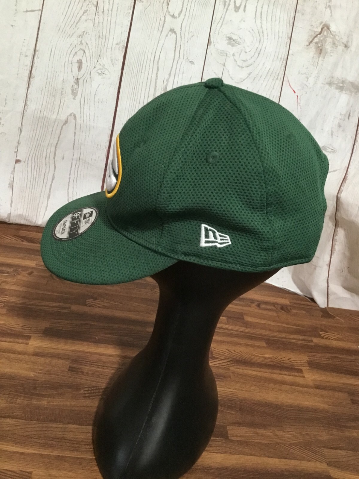 New Era 9Fifty Baseball Cap Green Snapback Green Bay Packers Sz Medium ...