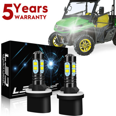 Pair 880 LED Headlight Bulbs 6000k For John Deere Gators XUV 625i, 825i ...