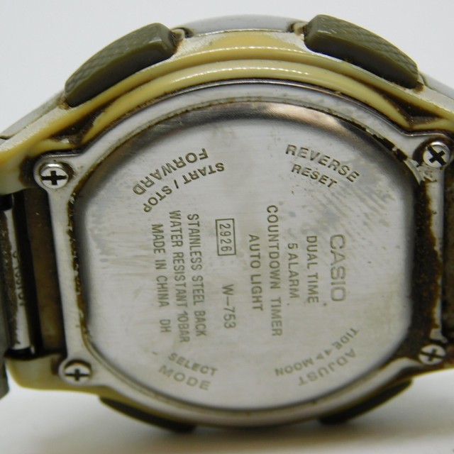 Men's Casio Tide Graph Digital Watch 2926 W753 Dual Time 5 Alarm Auto ...