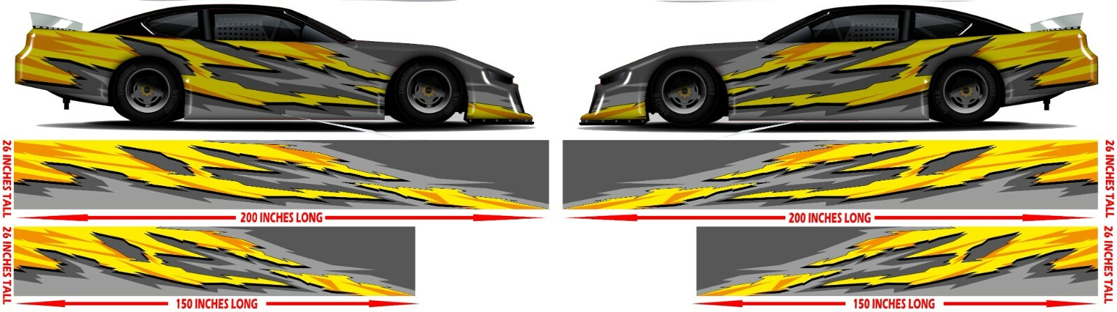 Race Car Vinyl Graphic Designs