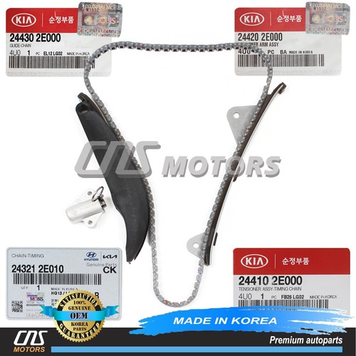⭐GENUINE⭐ Timing Chain Kit for 14-22 Elantra Kona Veloster 1.8L 2.0L ...