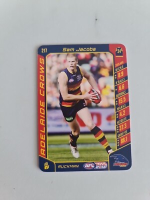 AFL 2016 Teamcoach Adelaide Crows - Sam Jacobs Card No.217 | eBay Australia