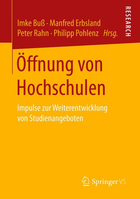 Öffnung von Hochschulen von Philipp Pohlenz Manfred Erbsland Imke Buß ...