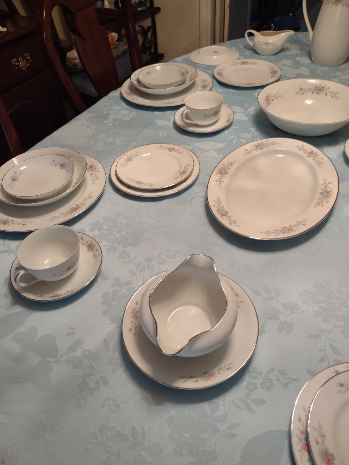 Fine China Set~ 8 place settings + serving pcs~ 63 pcs~ Fantasia by ...