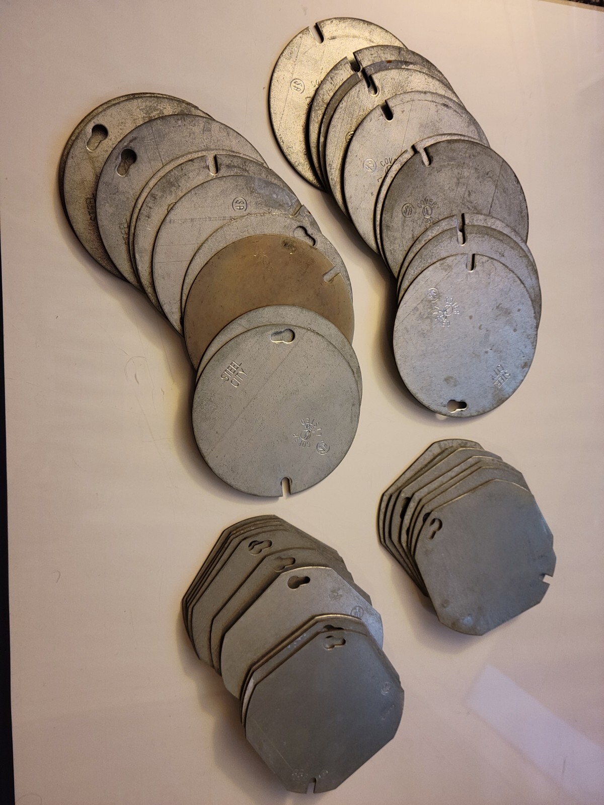 Electrical Steel City Square & Round Outlet elctrical Plates 37 (20R ...