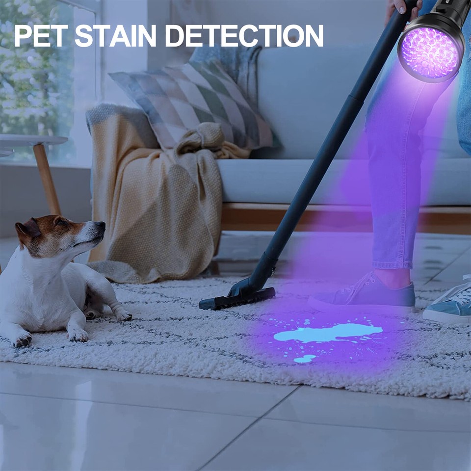 Purple Light UV Ultraviolet Flashlight Light 51 LED BlackLight 395nM ...