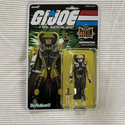 G.I. Joe Reaction+ Super7 Python Patrol Serpentor Cobra Emperor Action ...