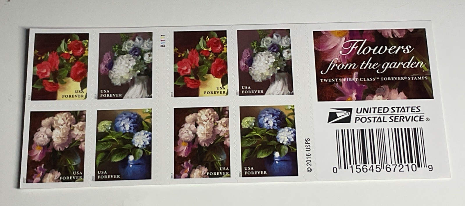 Authentic USPS MADE IN USA FLOWERS FROM THE GARDEN Booklet of 20 ...