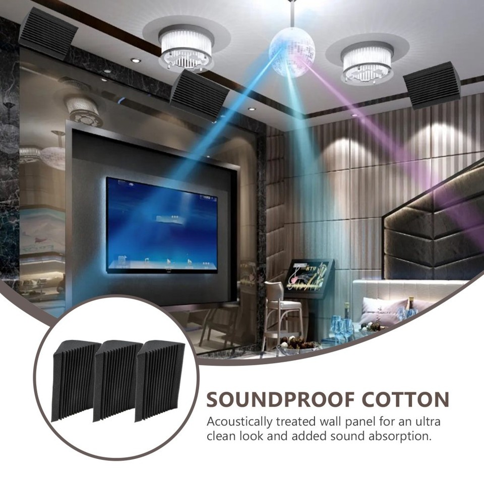 3pcs Corner Bass Trap Theater Soundproof Padding Corner Wall Wedge ...