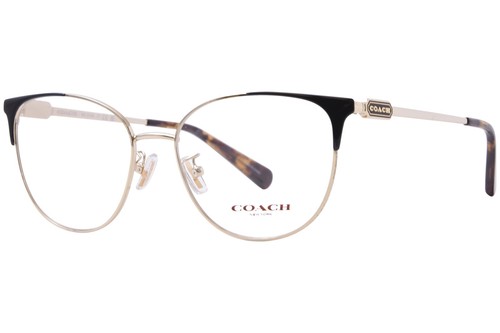Coach HC5148 9396 Eyeglasses Frame Women's Shiny Light Gold/Black Full ...