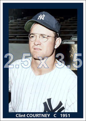 Clint Courtney - 1951 New York Yankees - choose a style - colorized ...
