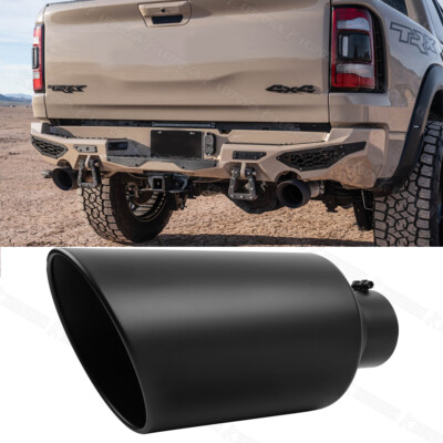 4" Inlet to 8" Exhaust Tip Stainless Steel Muffler Tip For Dodge Ram ...