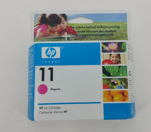 NEW SEALED Genuine HP 11 C4837A Magenta Ink Cartridge DesignJet OEM EXP ...