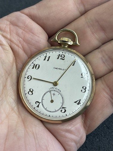 1952 Lord Elgin Chevrolet 24K Award Pocket Watch..TJ488 | eBay