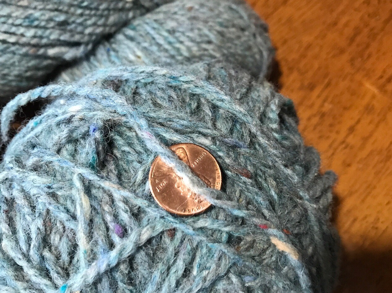 3 Skeins UNMARKED 100% WOOL Blue With Flecks Of Color Yarn TOTAL 10.2oz ...