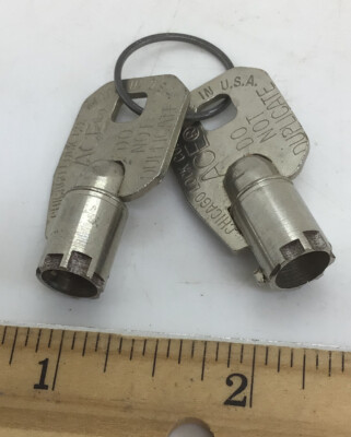 Matching Pair ACE Chicago Lock Vending Machine Keys Soda Coke Coca-Cola ...