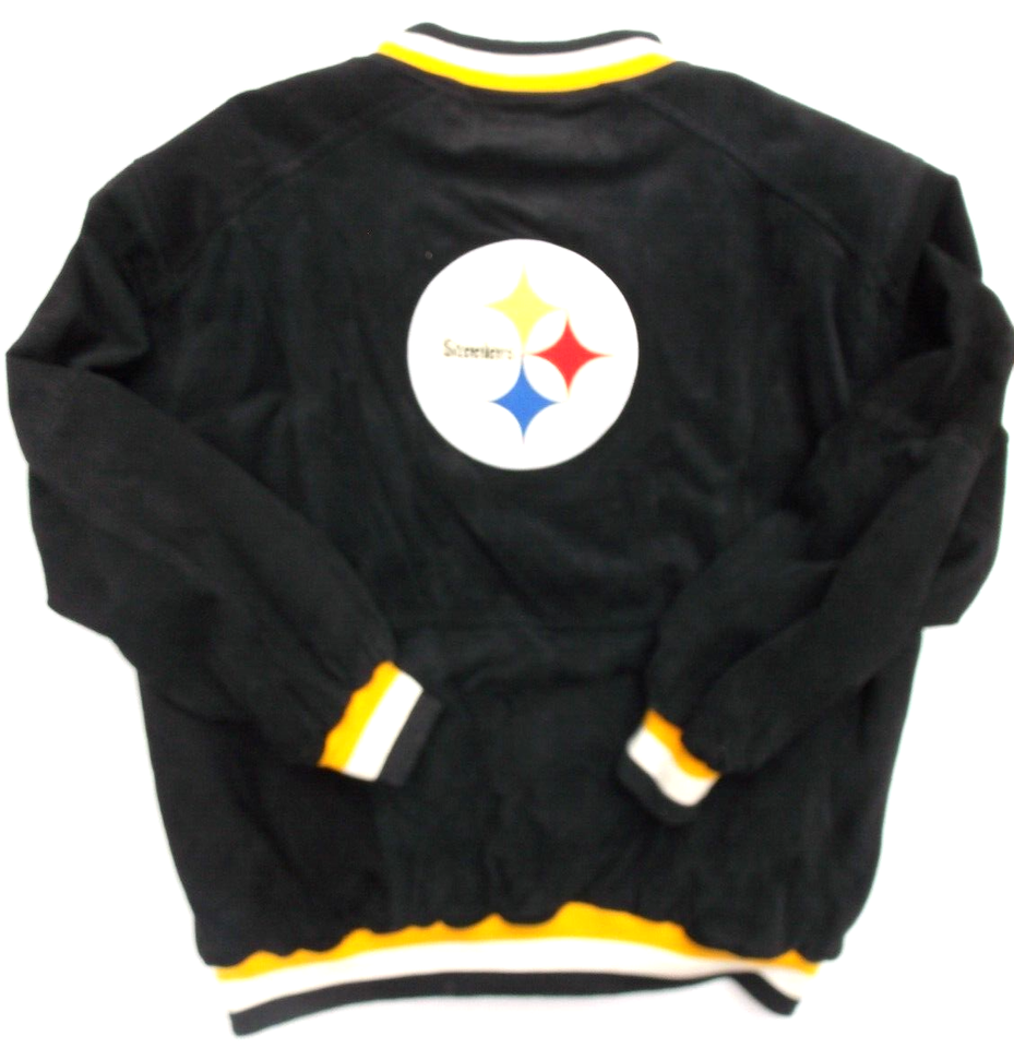 Vintage Jeff Hamilton PREMIUM Pittsburgh Steelers Embroidered Suede XL ...