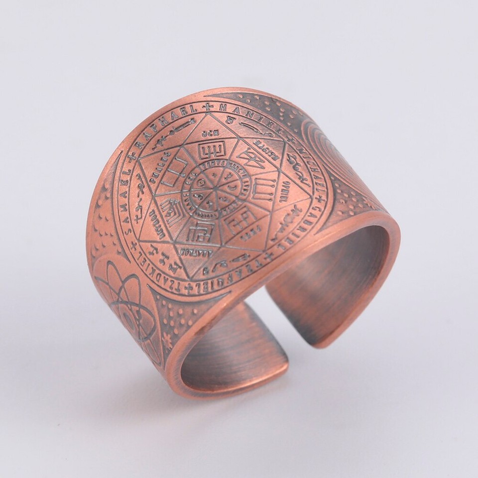 Seal of The 7 Archangels Protection Ring Amulet Metatron Cube Lilith ...