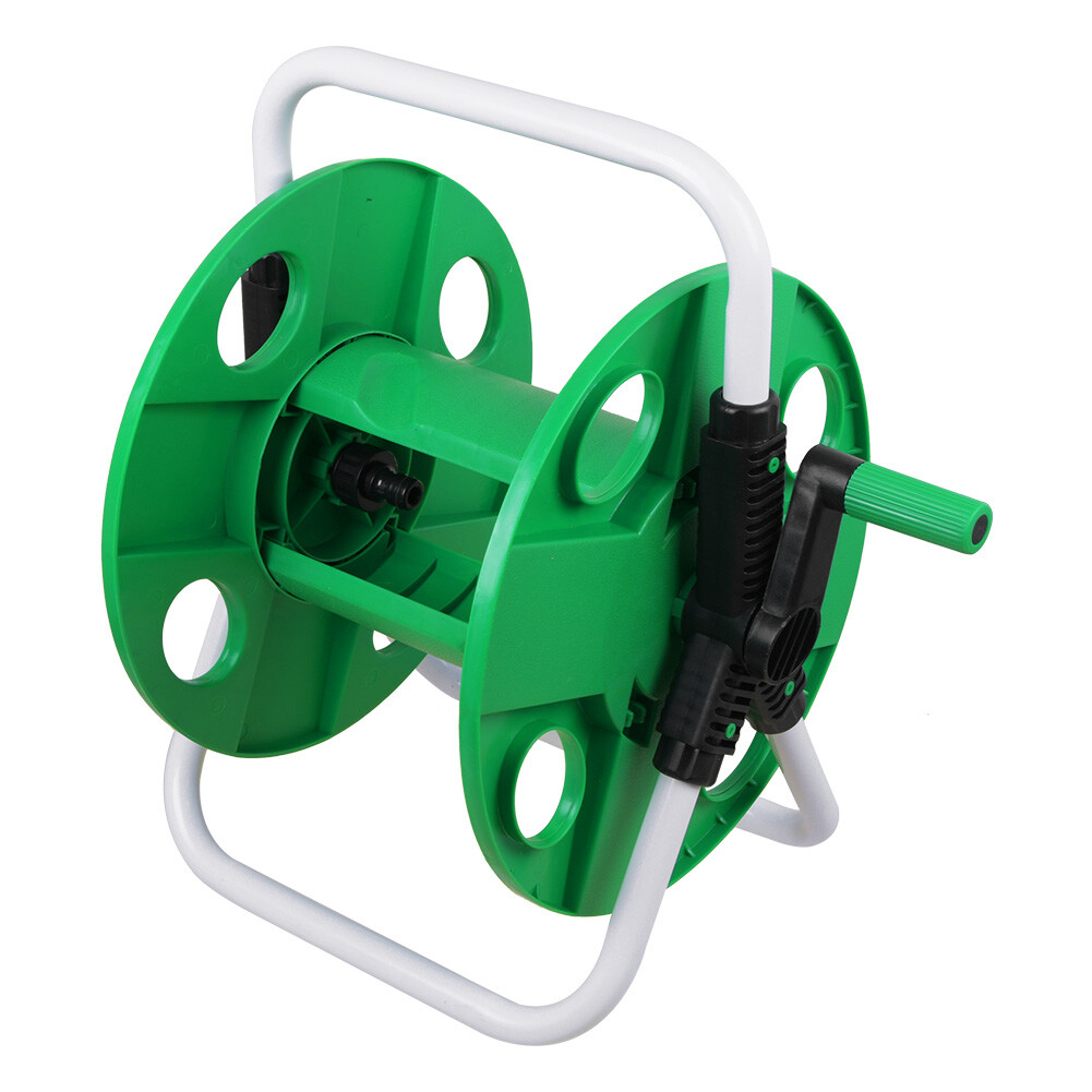 Garden Hose Reel Trolley 50M Portable Water Pipe Free Standing Wall ...
