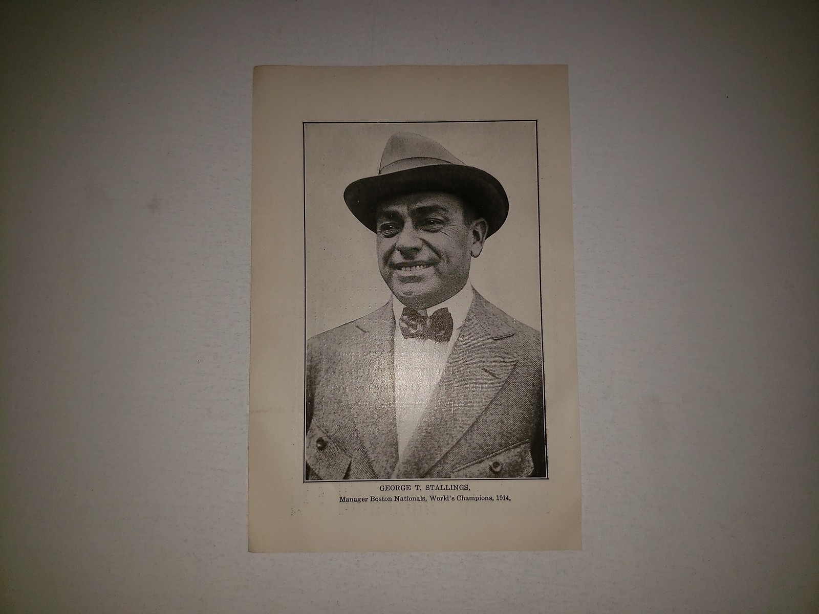 Braves 1914 Picture World Series George Stallings Manager | eBay