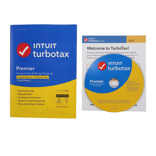 🔥Intuit TurboTax Premier 2023 Investments & Rental Property NO STATE ...