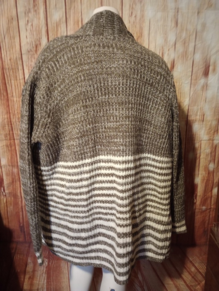 Jason Maxwell Multicolor Stripe Long Sleeve Cardigan Sz 2X | eBay