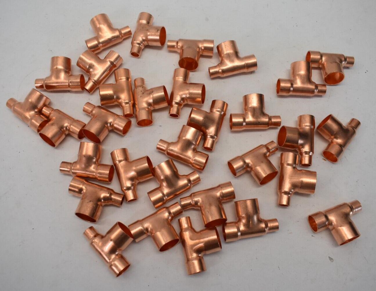 Lot of 31 Wrot Copper Pipe Tee Fittings C x C x C Solder Joint ...